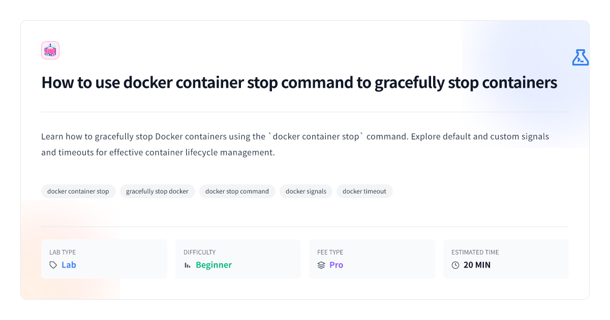 Docker Container Stop 명령어 사용법 컨테이너 안전하게 중지하기 Labex