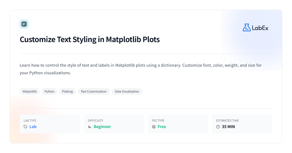 Matplotlib Text Customization Python Plotting Tutorial Labex 2142